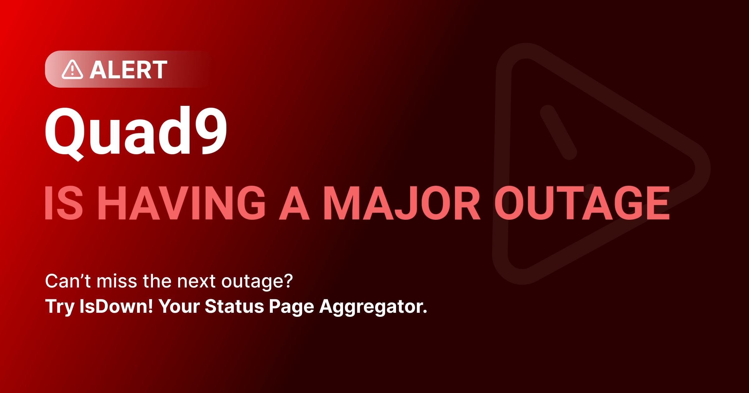 Is Quad9 down? Check current status and problems | IsDown